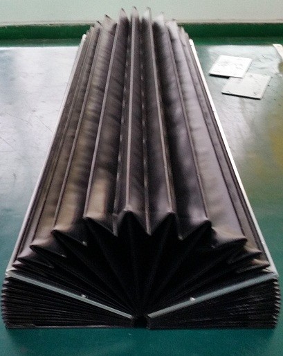Heat-sealed &folded bellows fabric +PVC for any kind of machine dust covers