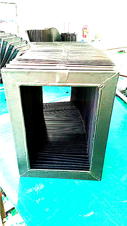 Heat-sealed &folded bellows fabric +PVC for fiber laser machine