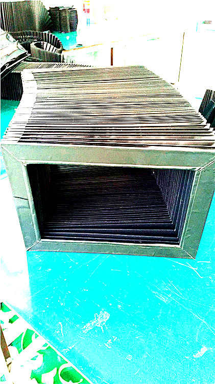 high rectangular bellows /pp / accordion protection for machining centers