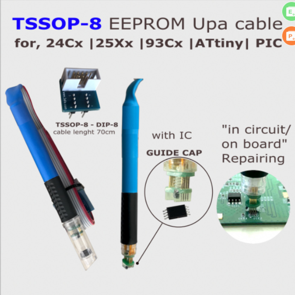 TSSOP8 pogo adapter with GUIDE CAP for in-circuit programmer CARPROG ...